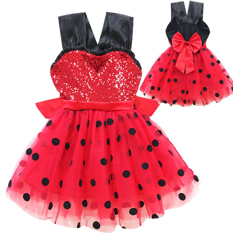 Summer Lady Red Bug Dot Birthday Party Dress toys ... – Vicedeal