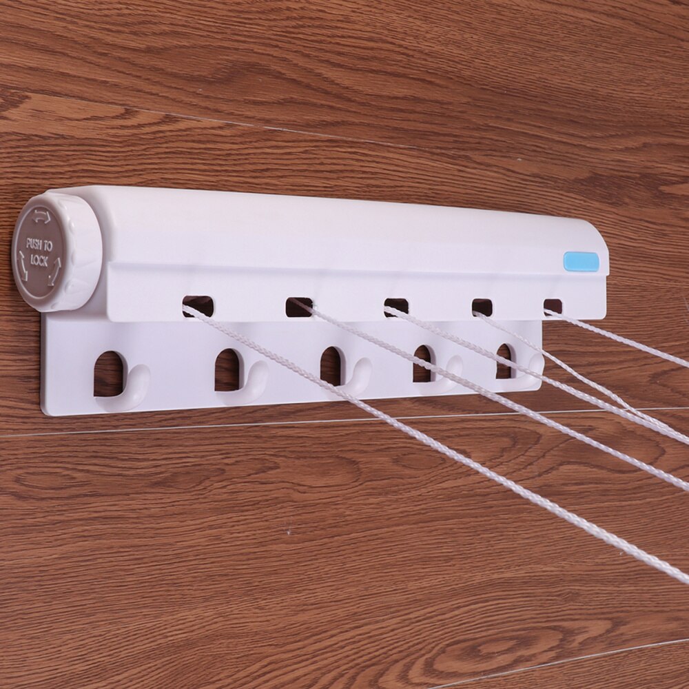 Retractable Clothesline 4-Line Clothes Drying Rack... – Grandado