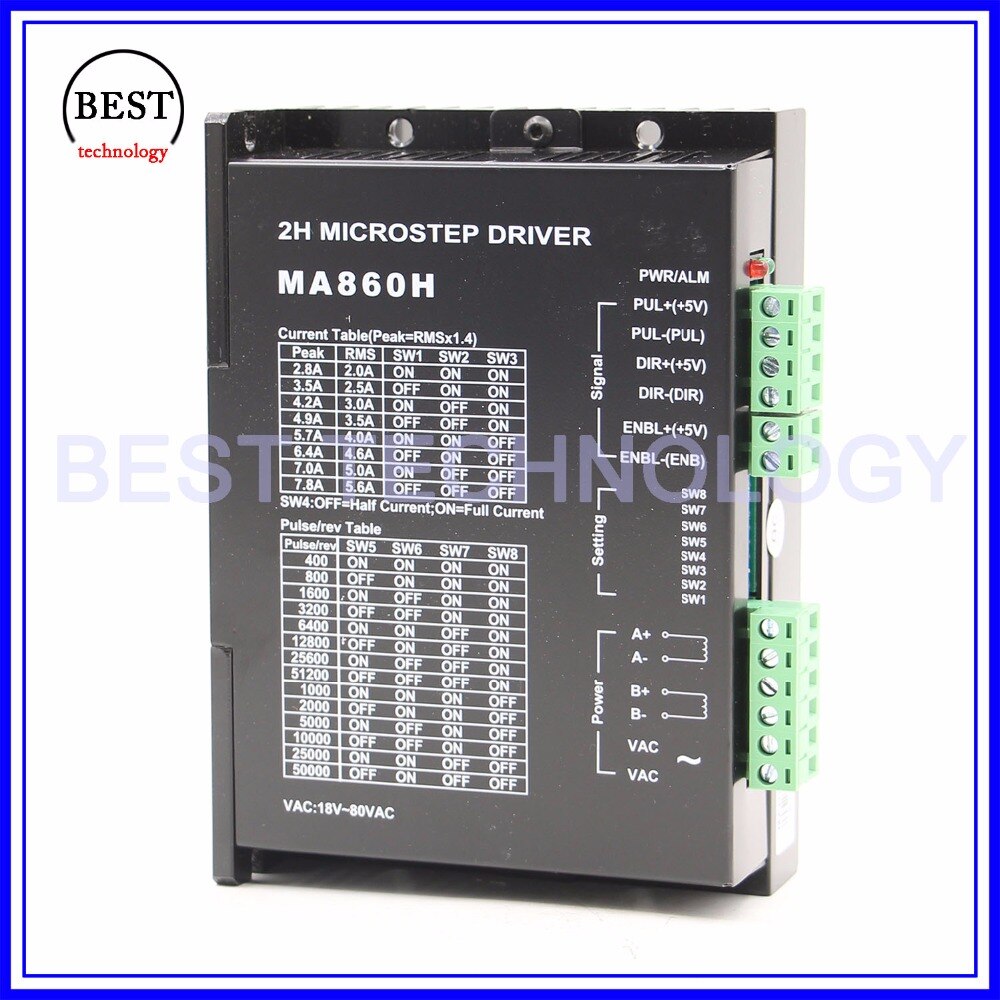 NEMA34 Stepper Motor Driver MA860H 24-110vDC / 18-... – Grandado
