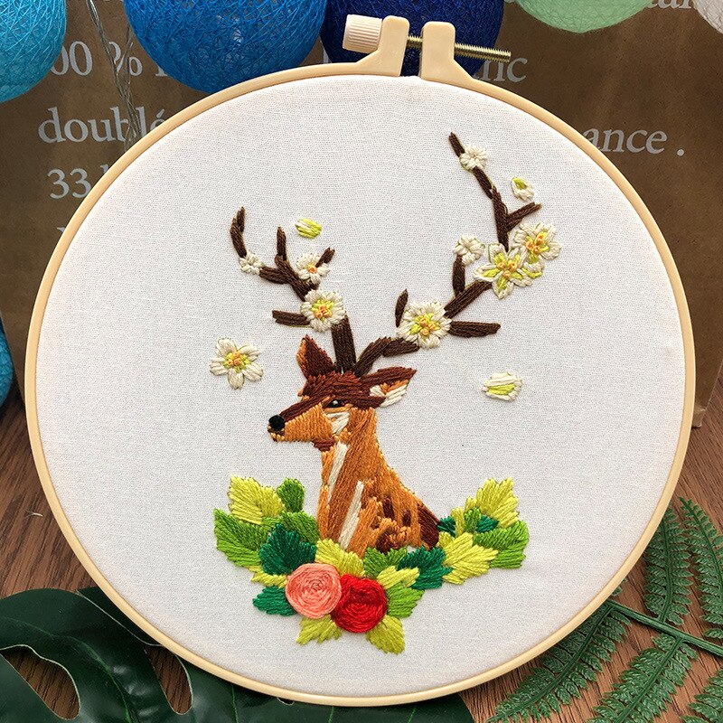 Sika Deer Cross Stitch Painting Kits Diy Embroider... – Grandado