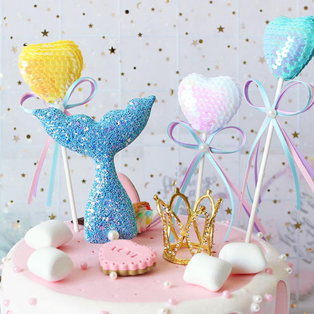 Sequin Mermaid Tail Cake Topper Oceaan Mermaid The... – Vicedeal
