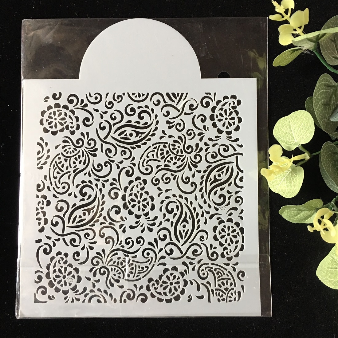 Plastic 5.9" Flourish DIY Layering Stencils Wall P... – Vicedeal