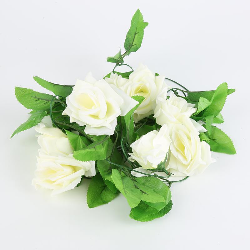 240Cm Nep Zijde Rozen Ivy Wijnstok Met Groene Blad... – Grandado