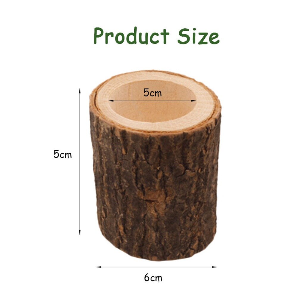Log Stump Crafts Ornaments Wooden Candle Holder De... – Grandado