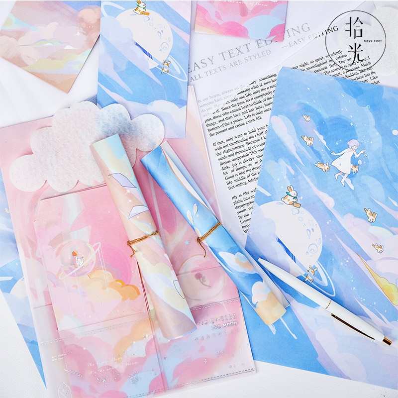 4 Set Letter envelope Kraft Paper Envelopes Cute K... – Grandado