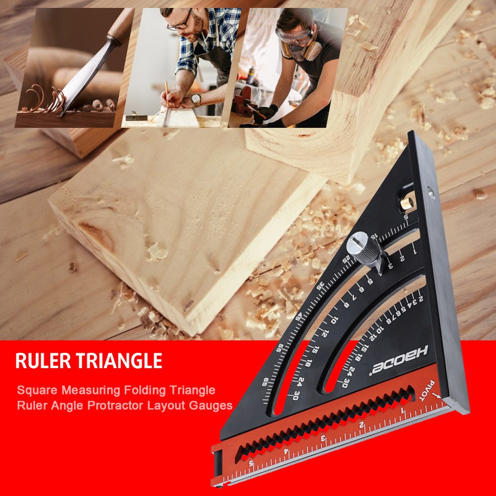 Metric Aluminum Alloy Triangle Angle Ruler Protrac... – Vicedeal