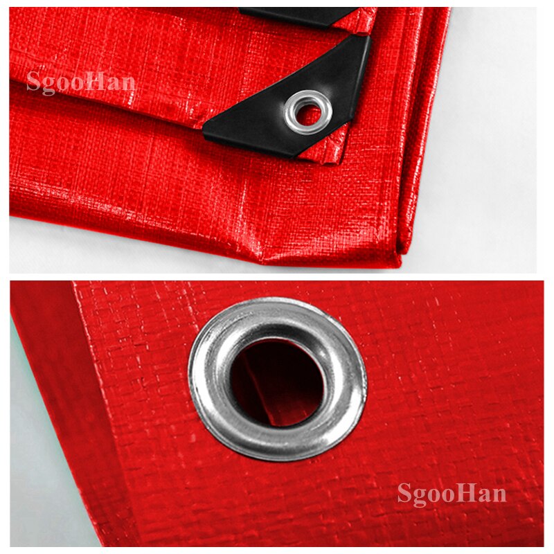 Red PE Rainproof Cloth Tarpaulin Outdoor Awning Sh... – Grandado