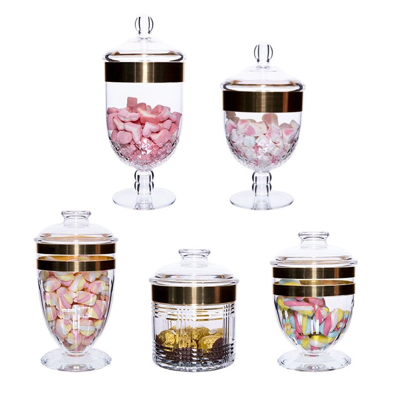 Acrylic Jars with Lid Glass Candy Jar Snack Organi... – Grandado