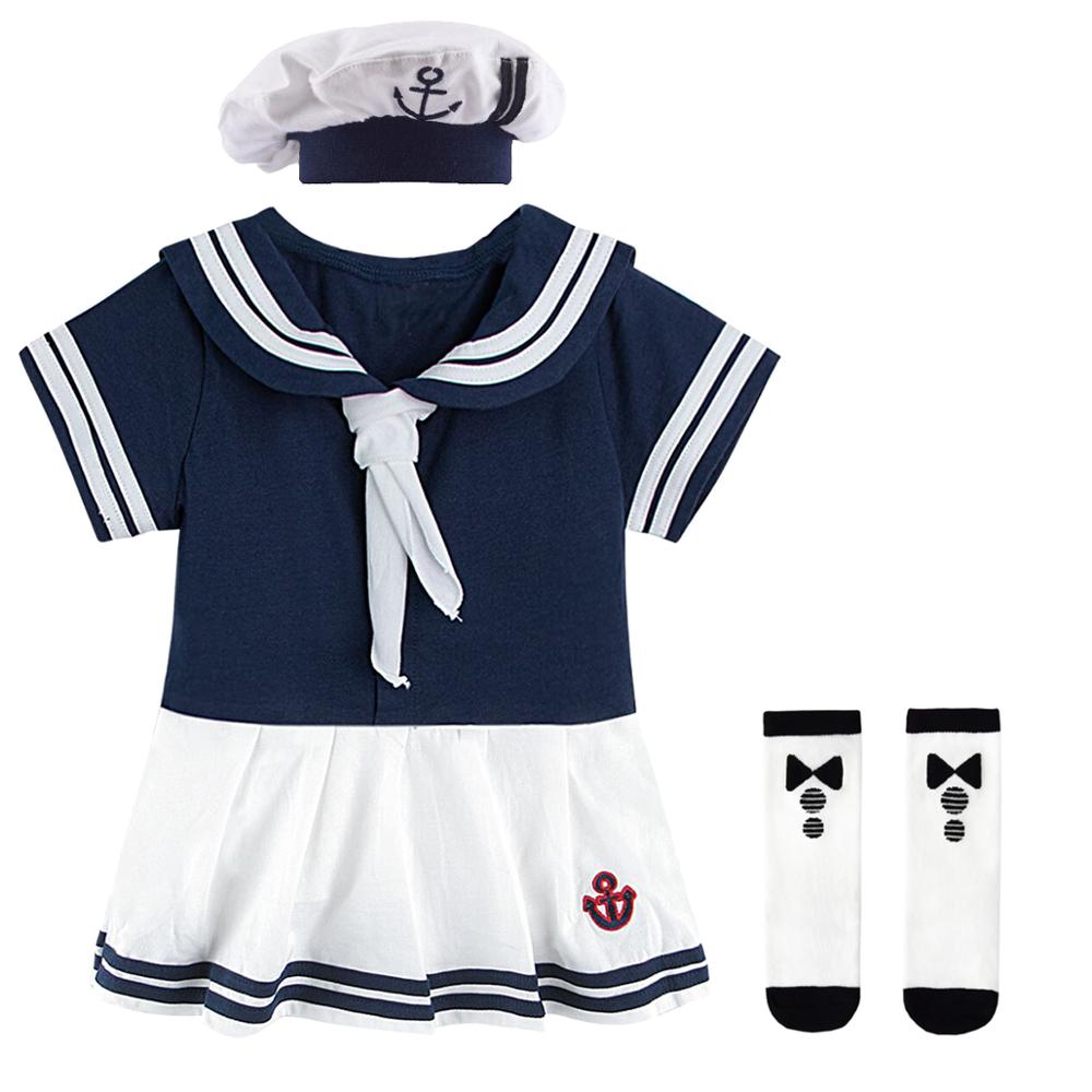 Baby Girls Sailor Dress Bodysuit Toddler Halloween... – Grandado
