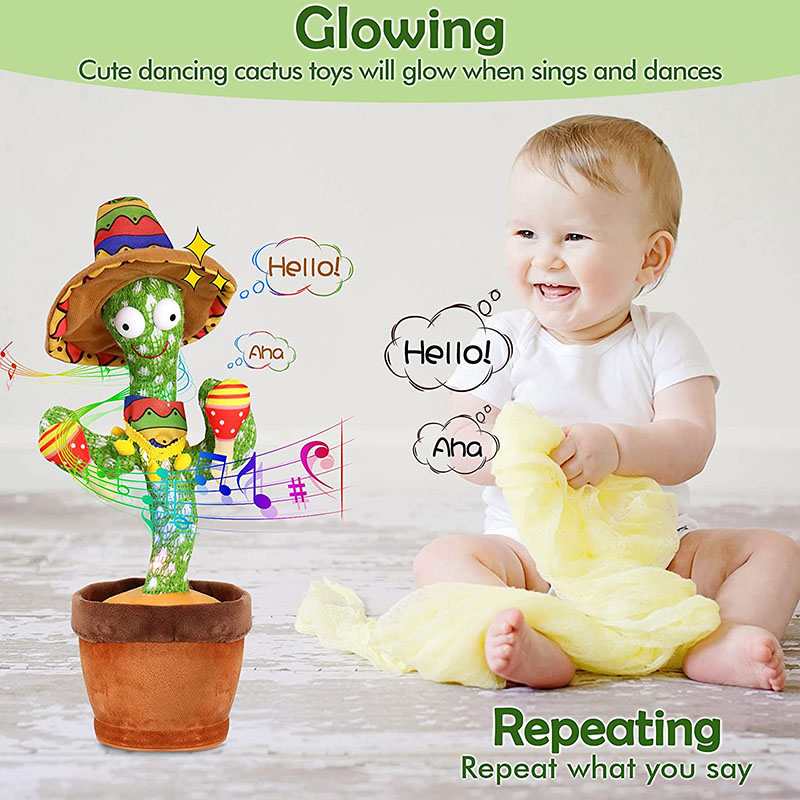 Voice Repeater Dancing Cactus With Sound In Spanis... – Vicedeal