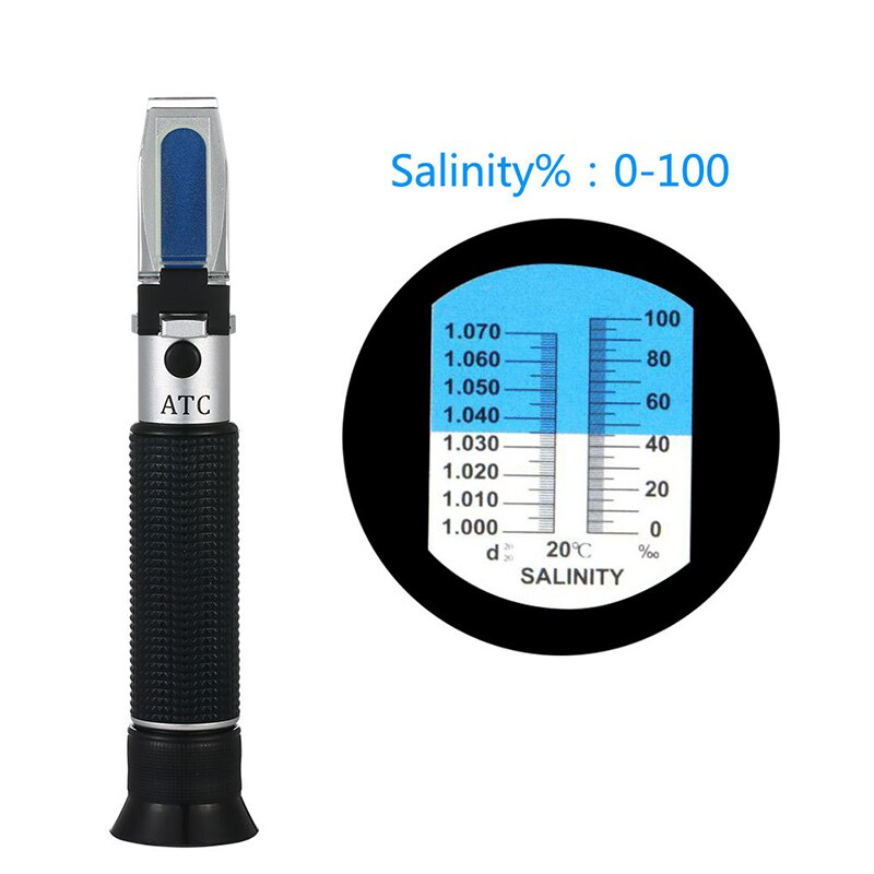 Salinity Refractometer 0-100 Sea Salinity Meter AT... – Vicedeal