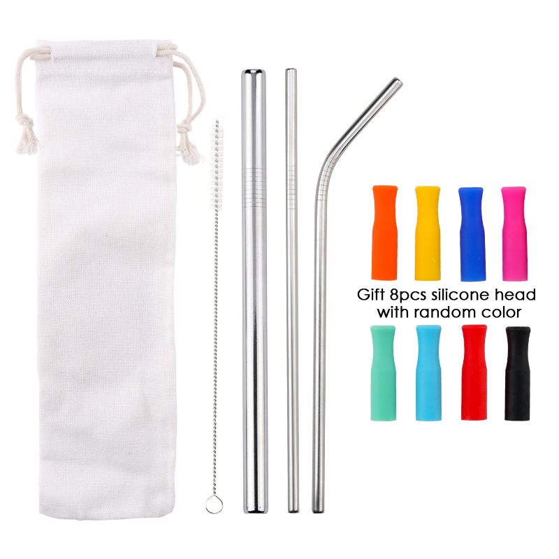 Reusable Metal Drinks Straws Set with Cleaner Brus... – Grandado