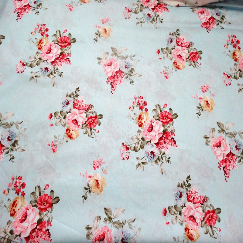 Pretty 50x40cm Blue White Big Small Flower Floral ... – Vicedeal