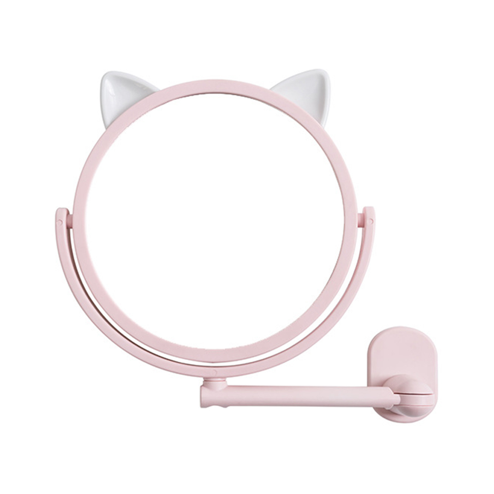 Girl Heart Cute Cat Ear Makeup Mirror Self-Adhesiv... – Grandado
