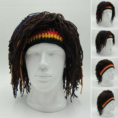 Reggae Dreadlocks Unisex Jamaican Gestrickte Mütze... – Vicedeal