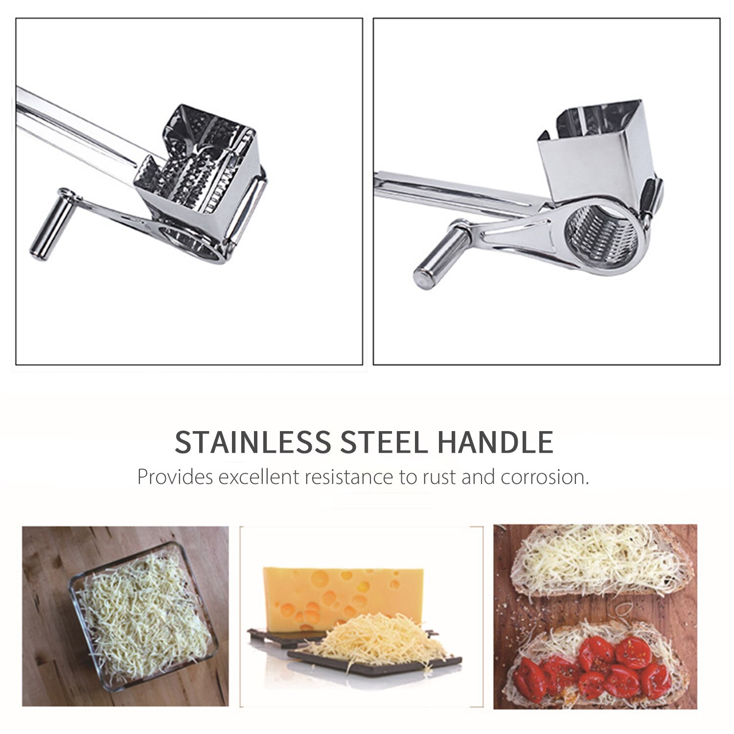 Handleiding Roterende Kaasrasp Roestvrij Staal Han... – Grandado