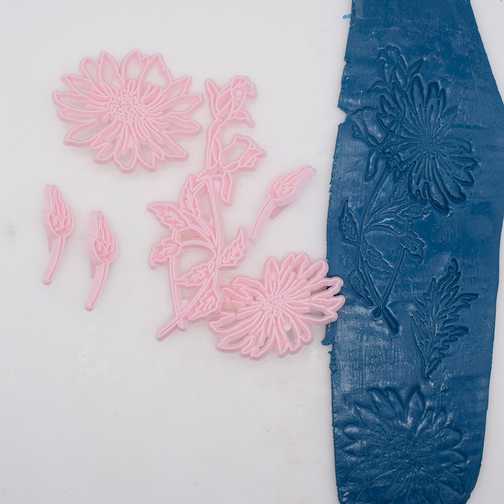 Plastic Bloem Emboss Stempel Voor Klei Textuur Mak... – Grandado