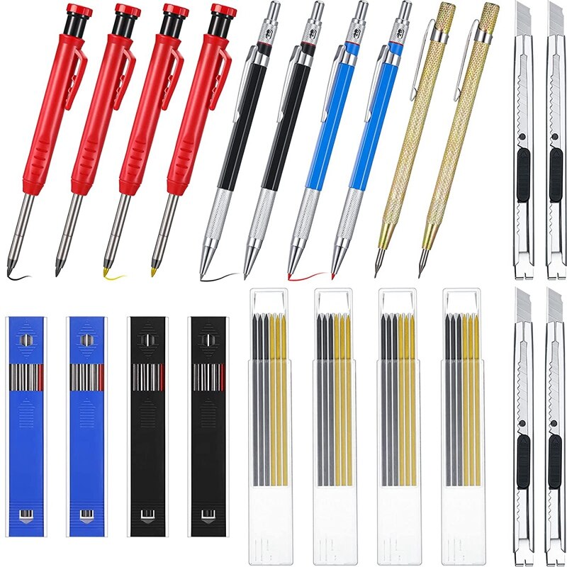 Solid Carpenter Pencil for Construction with Refil... – Vicedeal