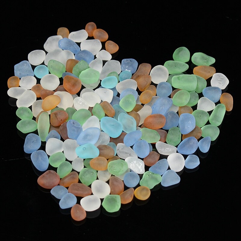 Kiwarm 100g Natural Frosted Sea Glass Color Stone ... – Grandado