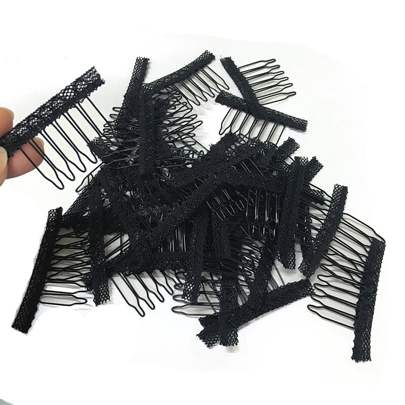 Black Brown Color Lace Wrap 6 Teeth Combs Wire Spr... – Vicedeal