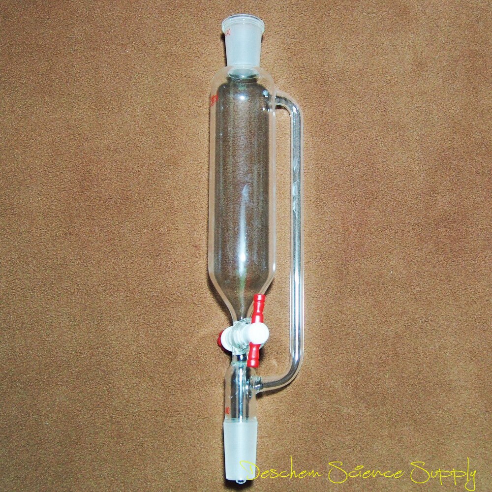 250ml,24/40,Glass Pressure Equalizing Additional Funnel,PTFE Stopcock ...