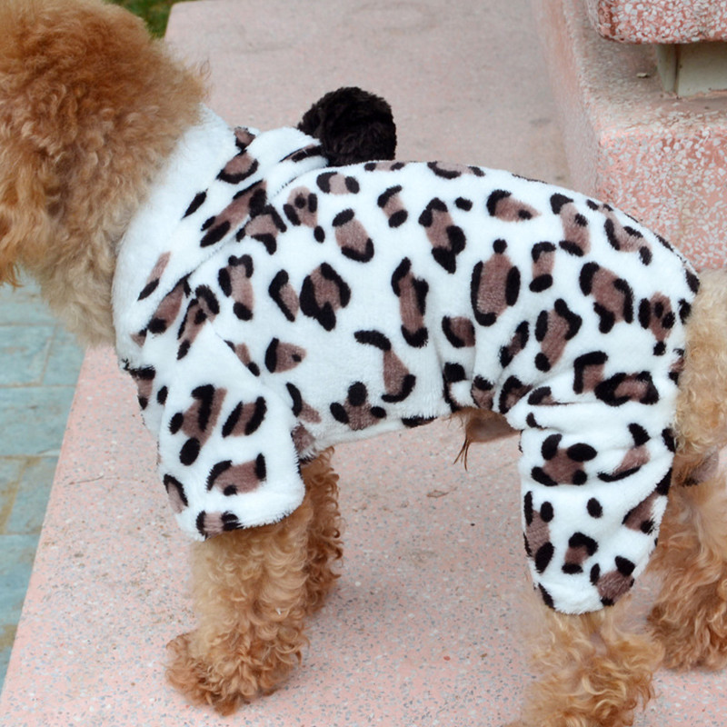 Soft Pet Dog Puppy Cat Clothes Fleece Leopard Prin... – Vicedeal