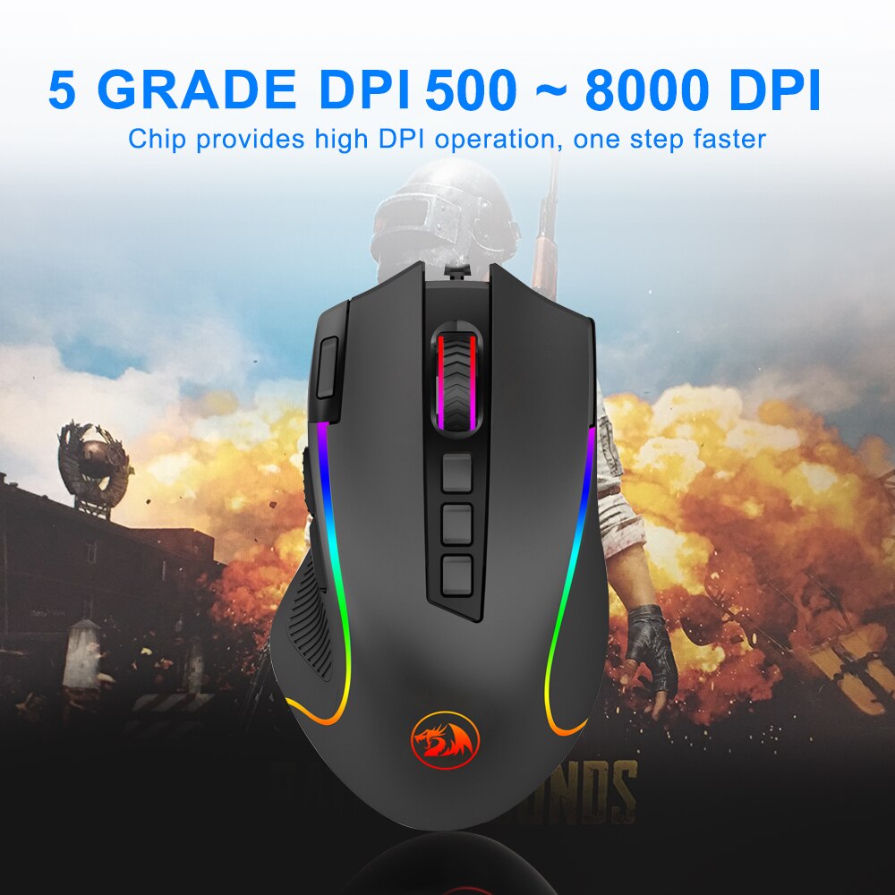 Redragon Predator M612 USB wired RGB Gaming Mouse ... – Grandado