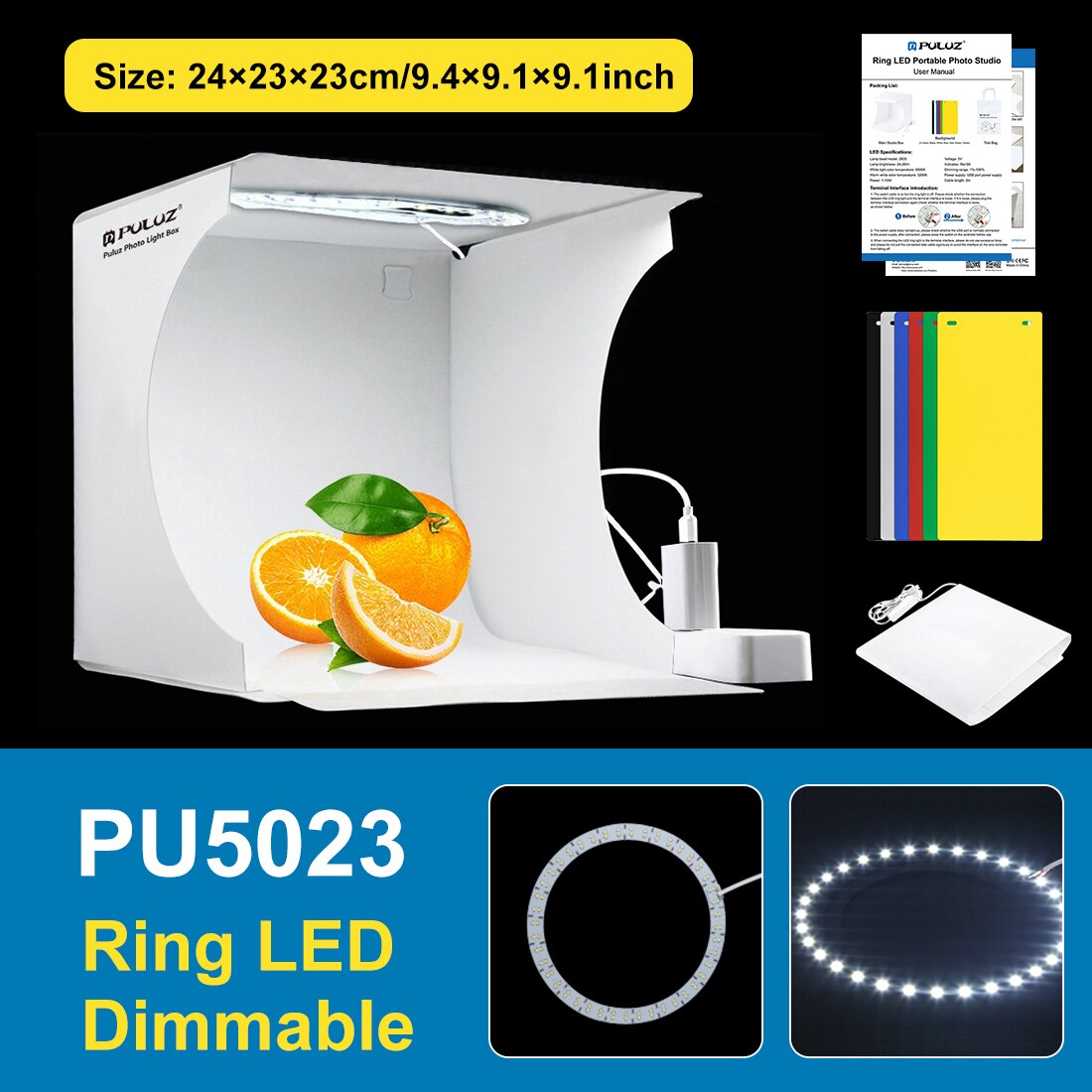 PULUZ Folding Lightbox 20cm 25cm 30cm Light box Mi... – Grandado