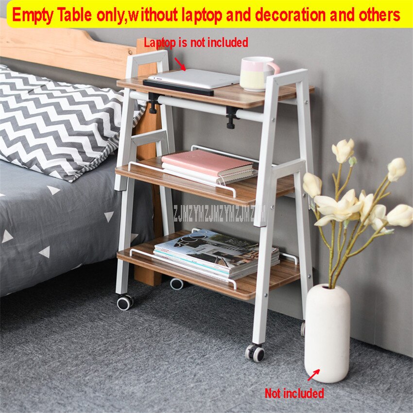 3 Layer Modern Sofa Side Tea Table With Wheel Easy... – Grandado