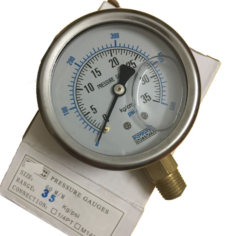 Rvs YN-60 schokbestendig manometer, oliedrukmeter,... – Grandado