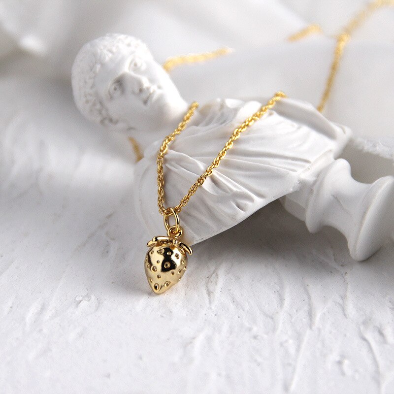 Silvology 925 sterling silver solid jordgubbshänge... – Grandado