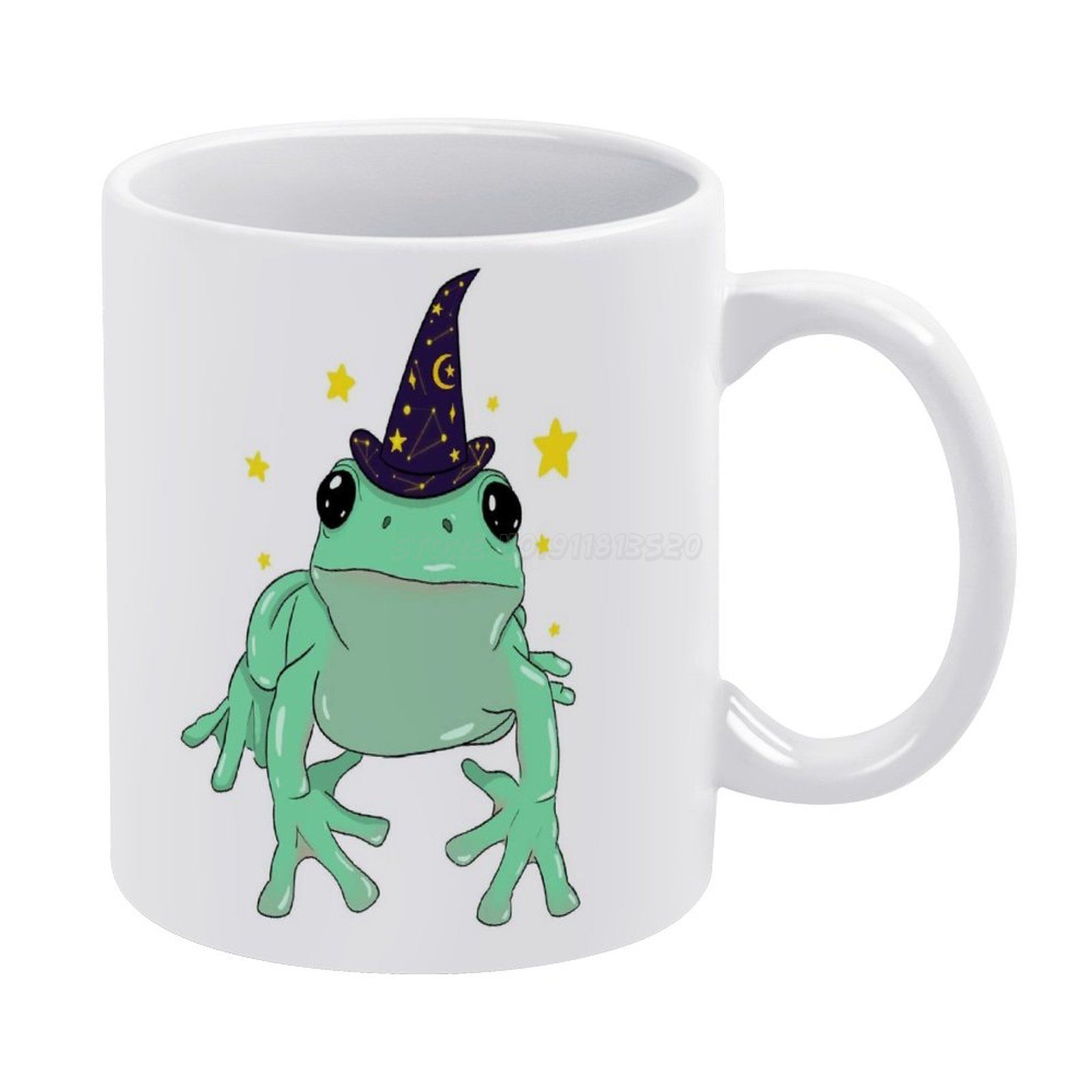 Wizard Frog White Mug 11oz Ceramic Tea Cup Coffee ... – Grandado