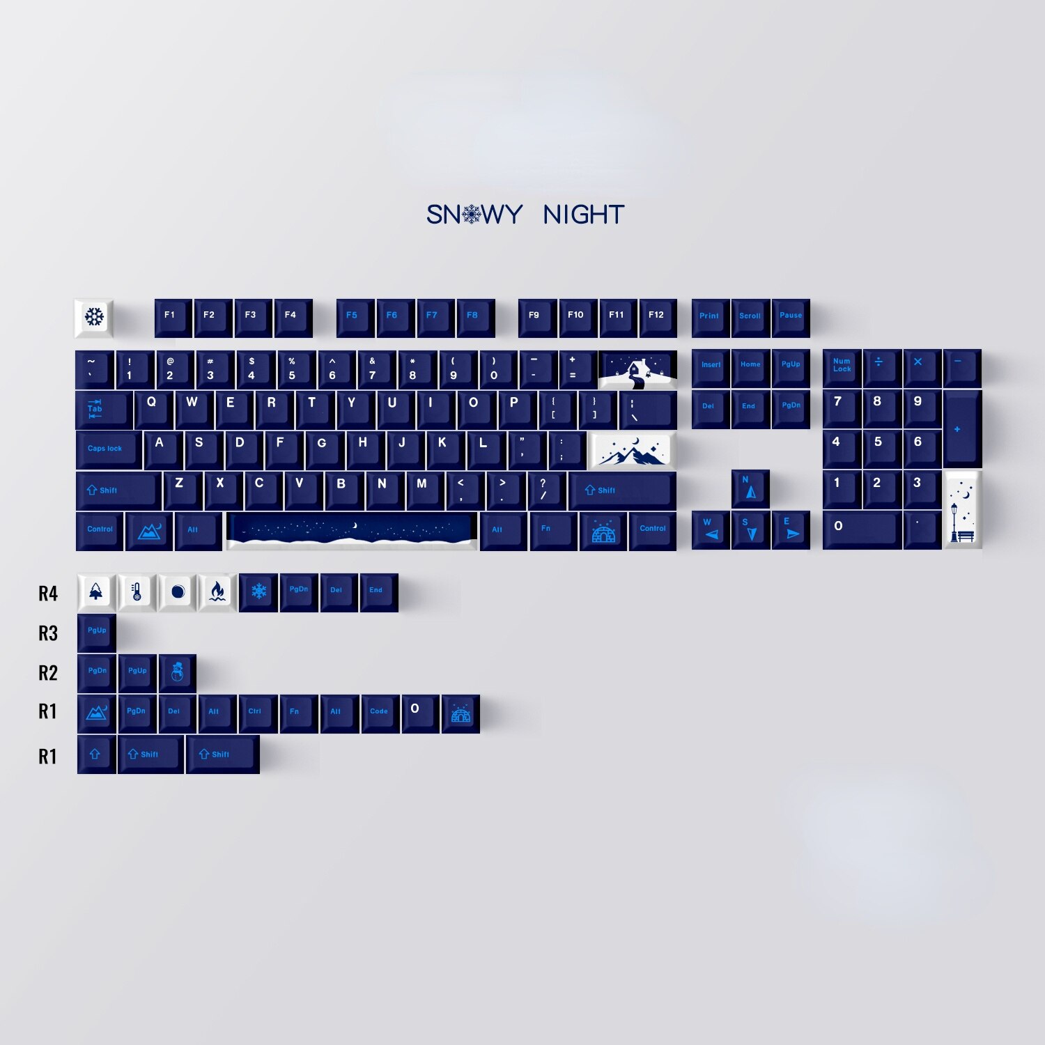 Greatcable Snow Night 129-key PBT Original Height ... – Grandado