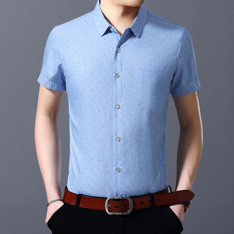 Korte Mouw Mannen Sociale Overhemd Zomer Streetwea... – Vicedeal