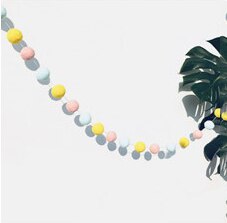 2.5M Diy Macaron Kleur Haar Bal Decor Banner Babyk... – Grandado