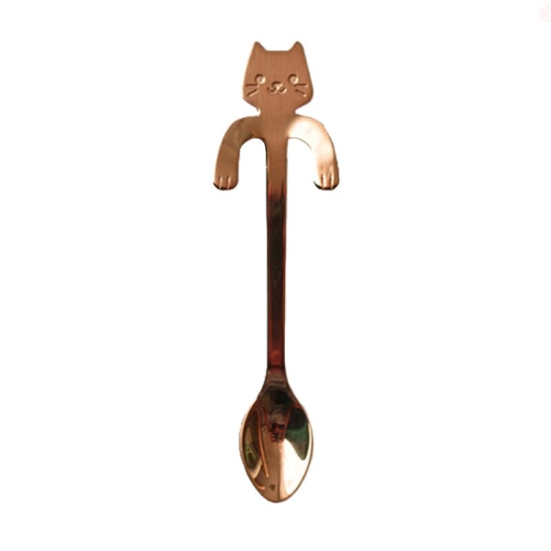 Stainless Steel Cat Coffee Spoon Dessertspoon Food... – Grandado