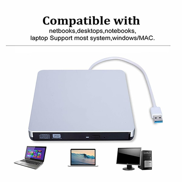 External USB 3.0 DVD Drive Portable Optical CD DVD... – Vicedeal