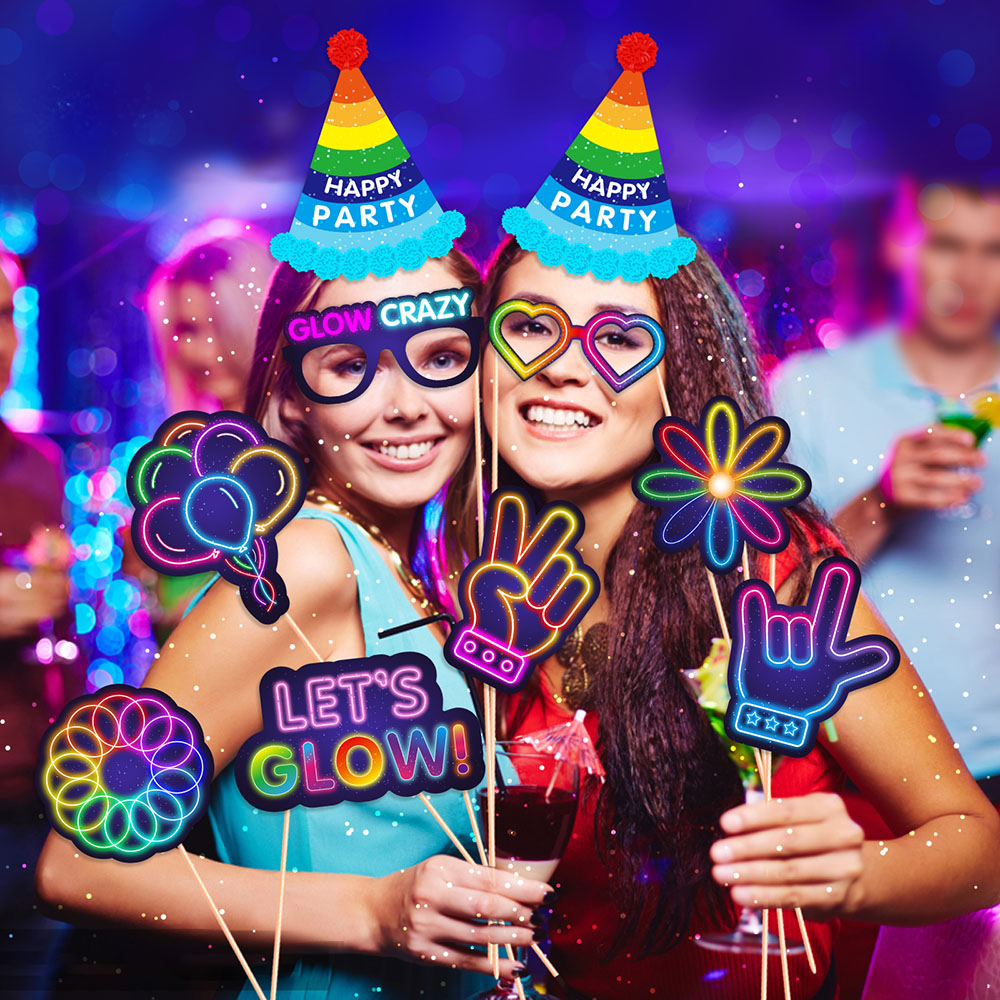 25pcs Glow Crazy Disco Music Birthday Party Paper ... – Grandado