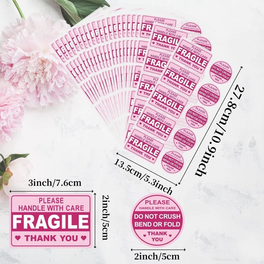 100 Fragile Stickers for ShippingNot Folded or Fol... – Vicedeal