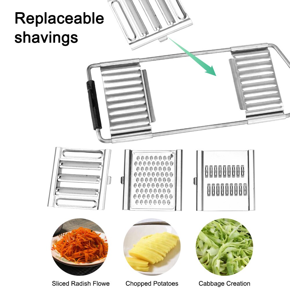 Stainless Steel Vegetable Slicer Grater Cutter Shr... – Grandado