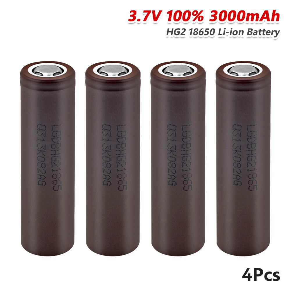 4pcs 3.7V 3000mAh 18650 Battery High Drain 20A Rec... – Vicedeal