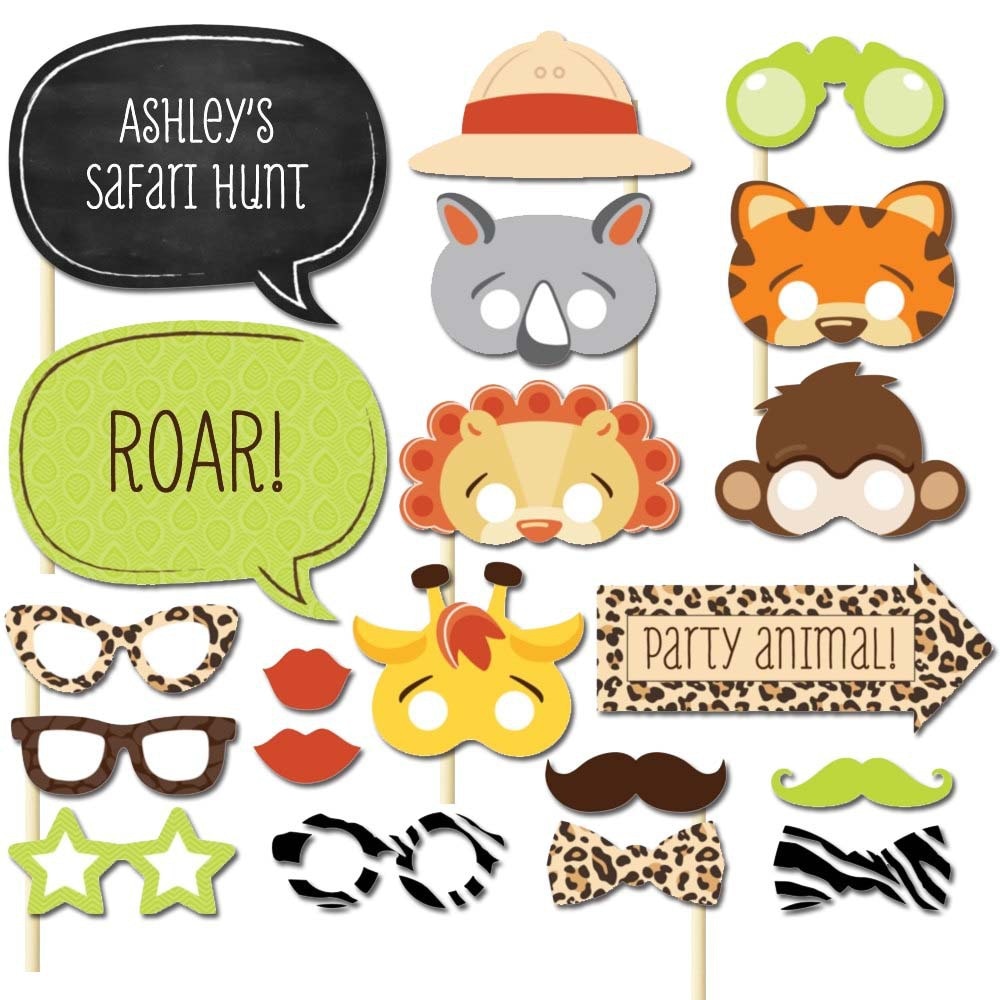 Woodland Animals Photo Props Monkey Party Jungle S... – Grandado