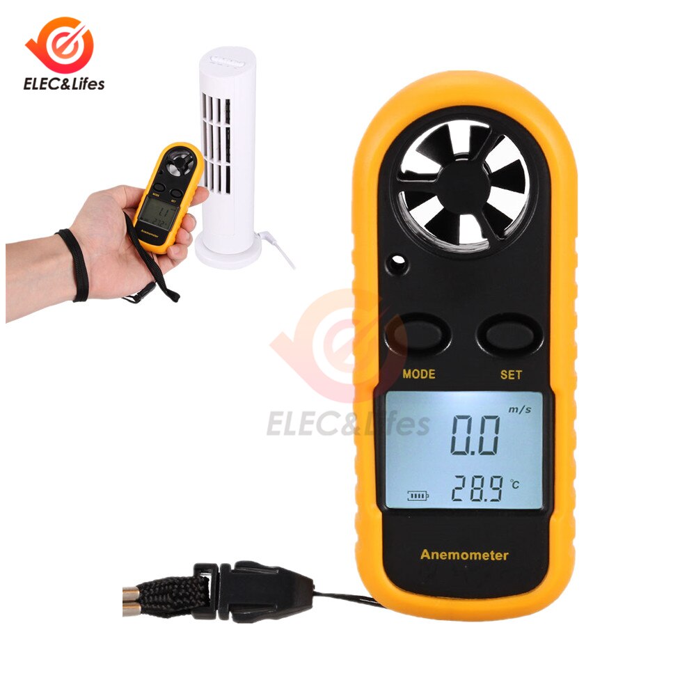 Gm816 Digital Anemometer Protable Anemometro Therm Grandado