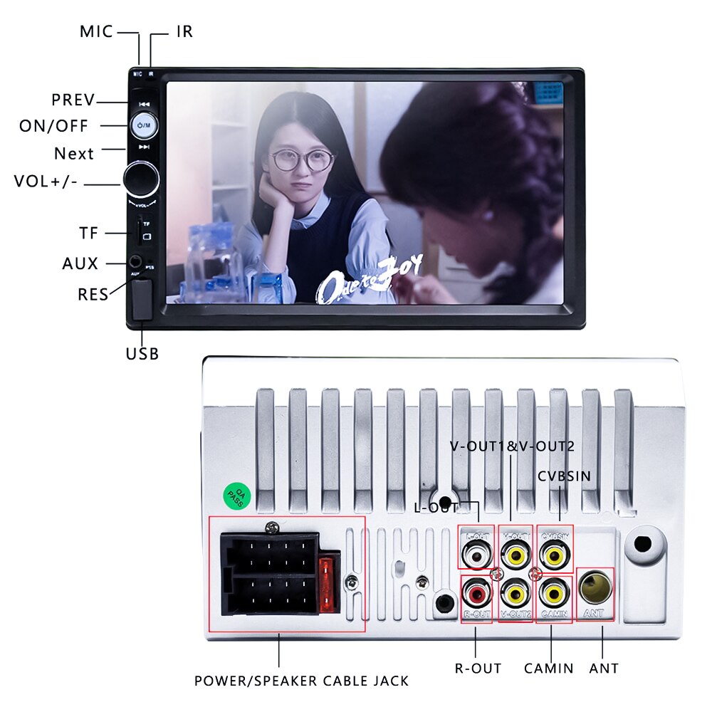 Universal 2 din Car Multimedia Player Autoradio 2d... – Vicedeal