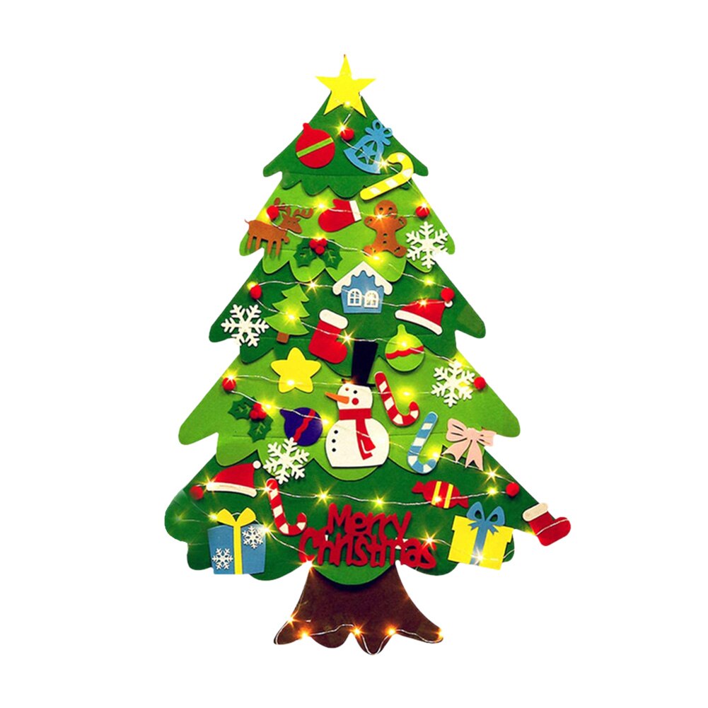 100x70cm 3D Felt Christmas Tree DIY Cartoon Sticke... – Grandado