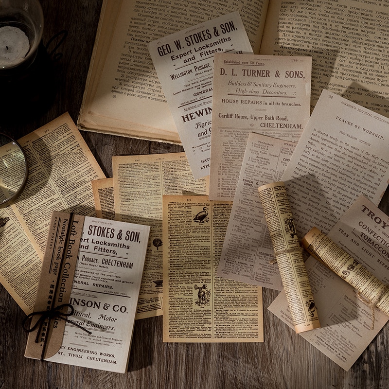 60 Sheets Vintage Scrapbooking Papers Pack Decorat... – Vicedeal