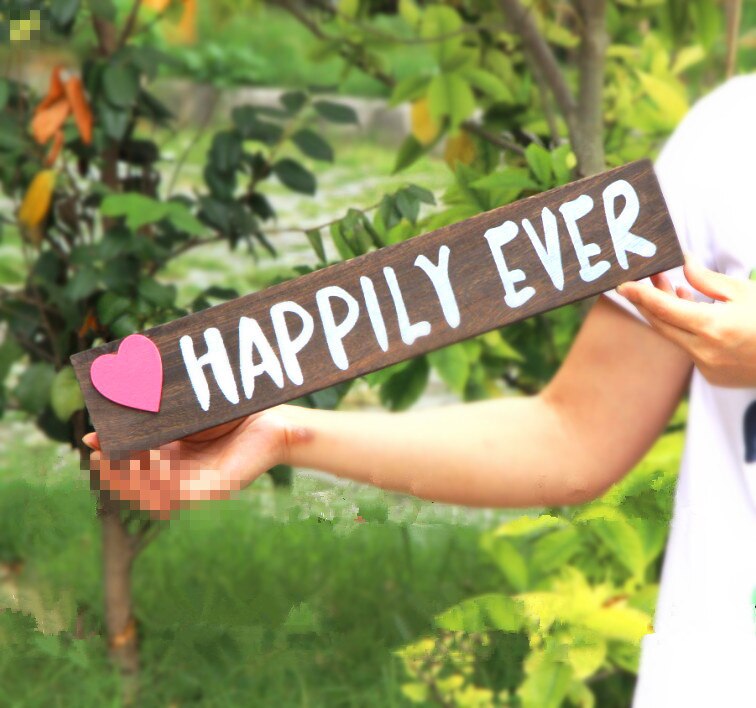 "Happily Ever " Wood Wedding Sign Weddin... – Grandado