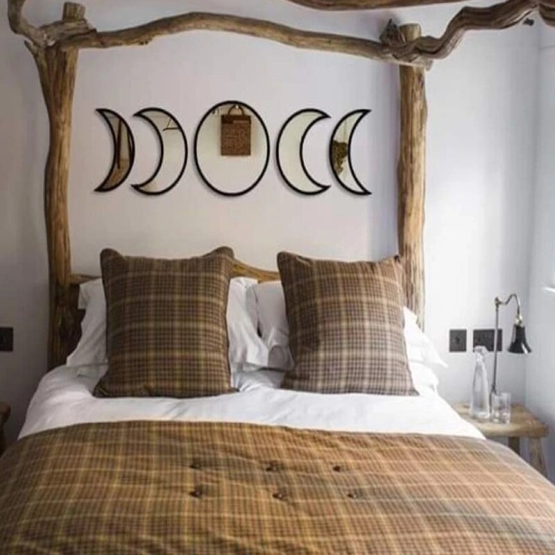 Scandinavian Natural Decor Acrylic Moonphase Mirro... – Grandado