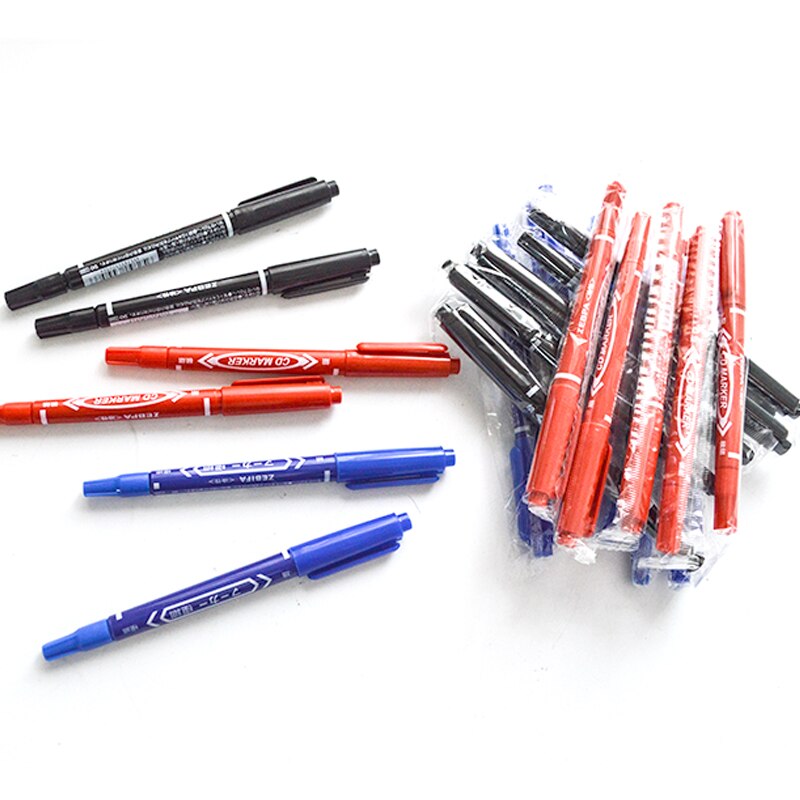 3 Pcs/lot 3 colorsTwin Tip Permanent Markers, Fine... – Vicedeal