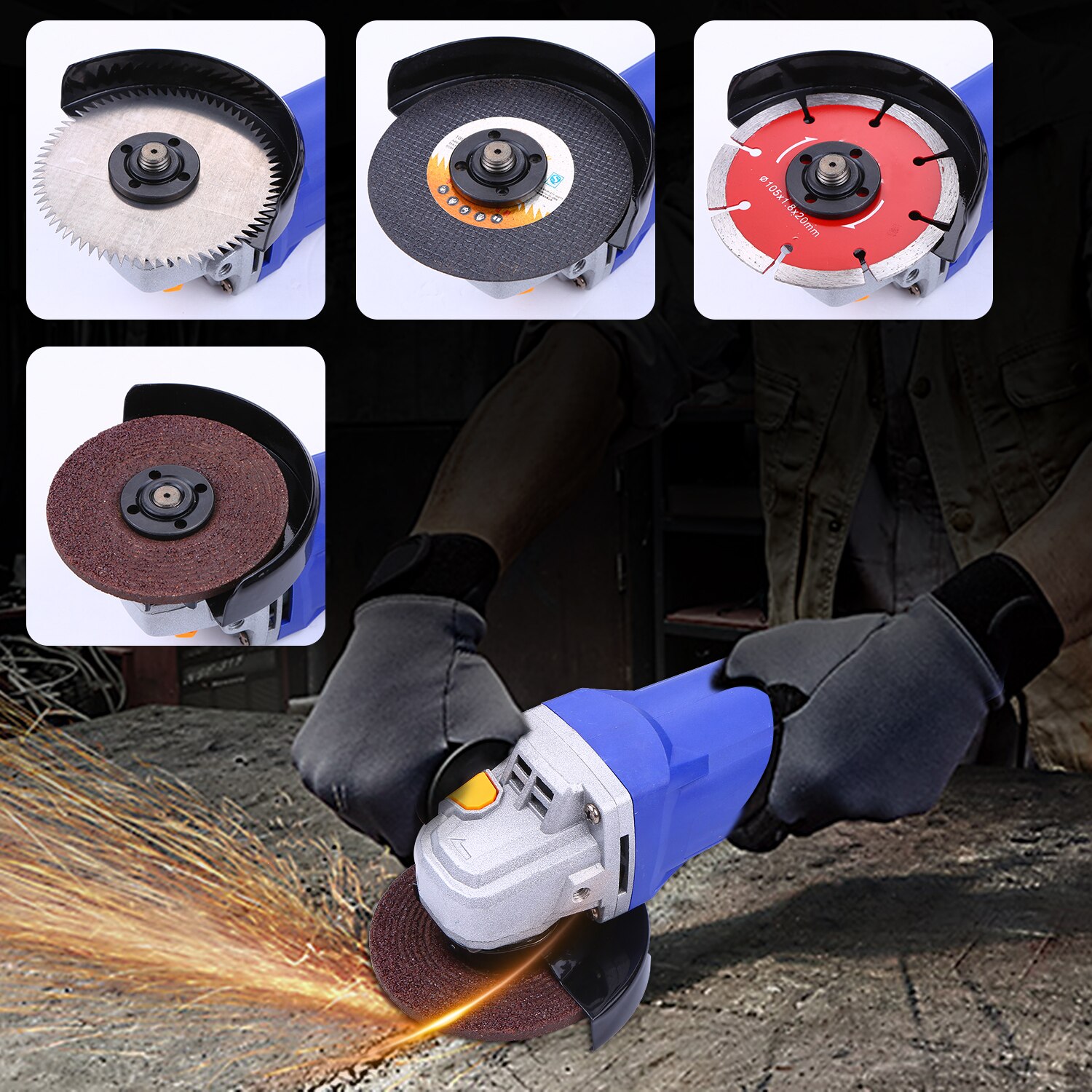 Kkmoon High Power Electric Angle Grinder Cutting M... – Grandado